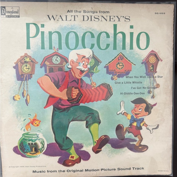 Disney | Media | Disney Pinocchio Vinyl Record | Poshmark